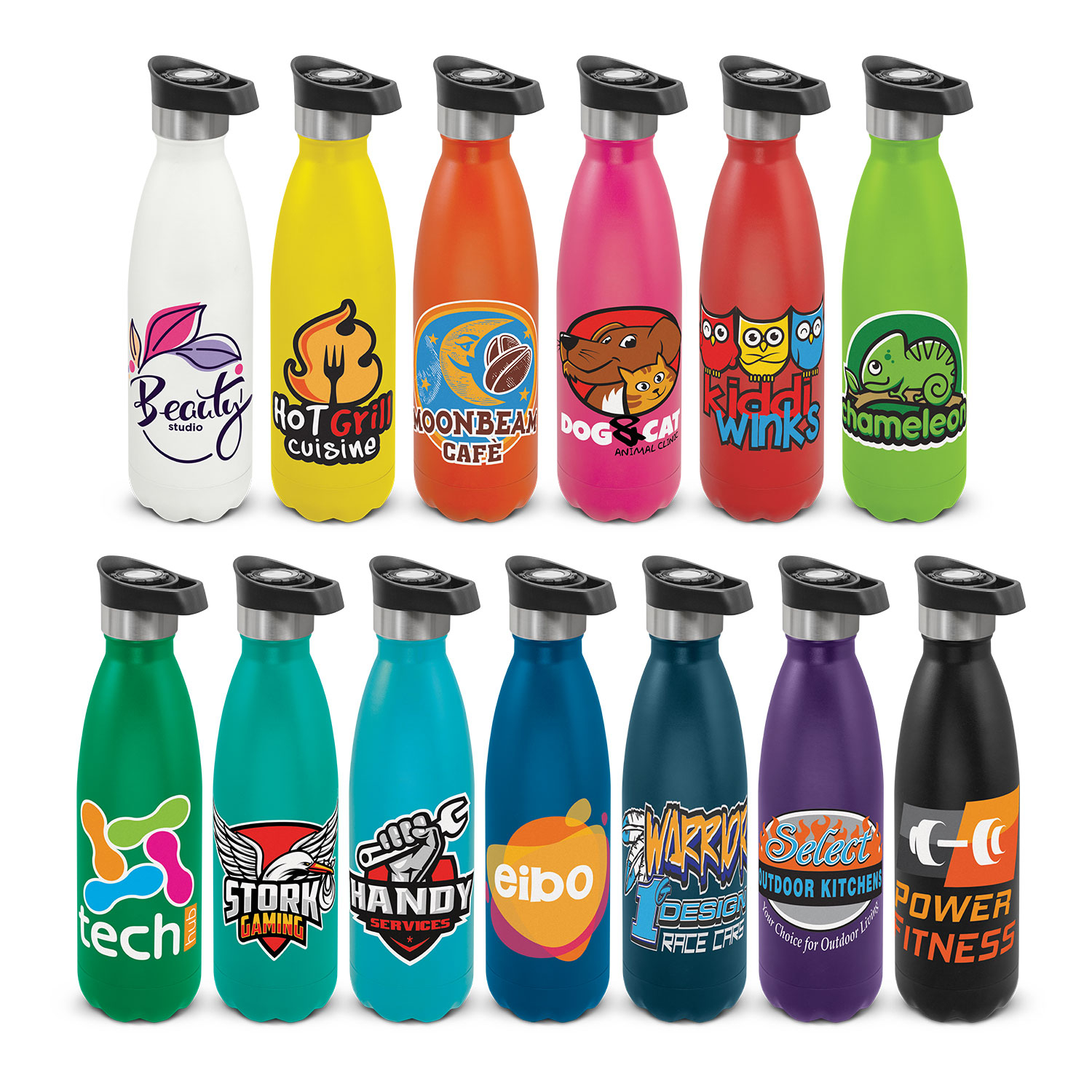 Mirage Powder Coated Vacuum Bottle - Push Button Lid - Good Things