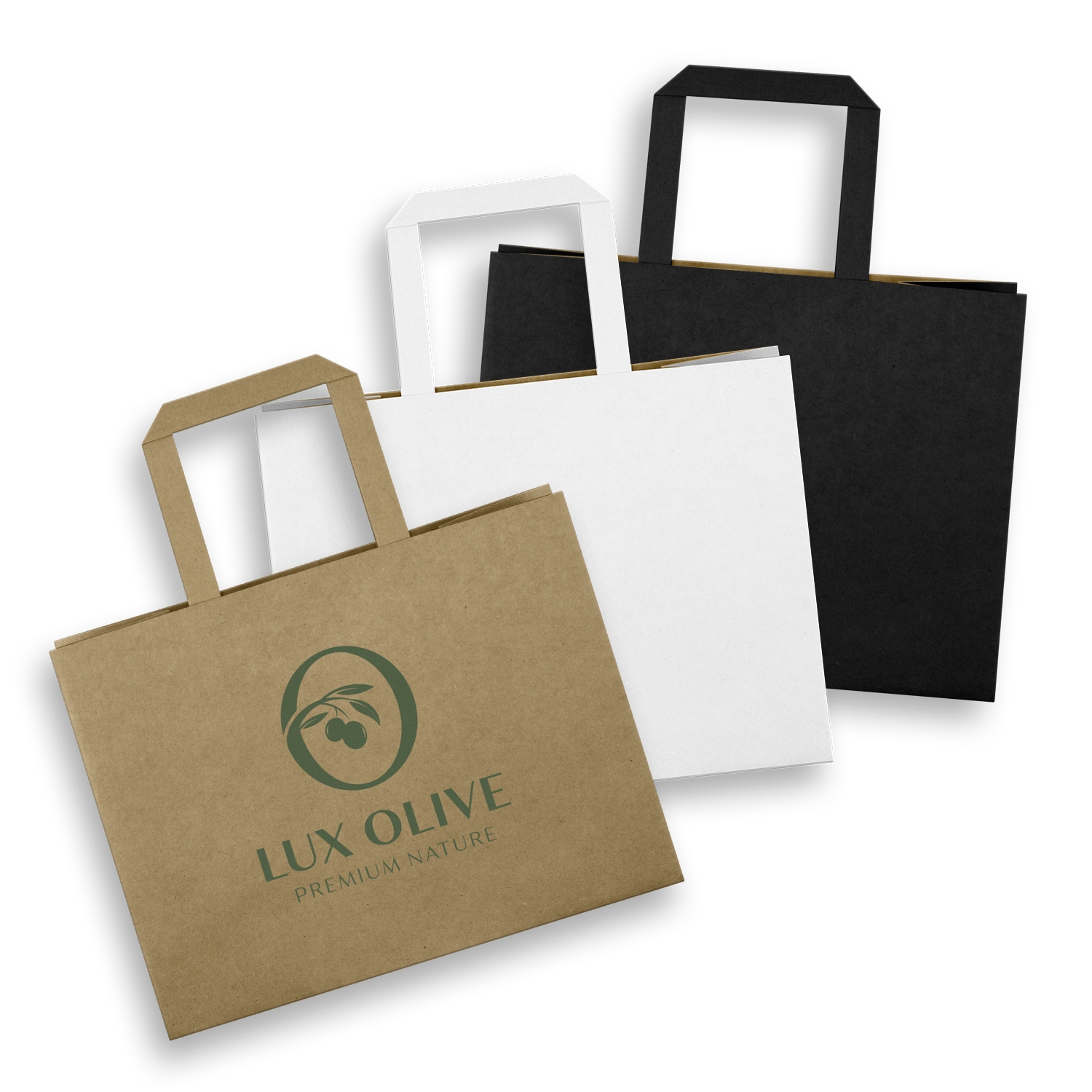 Medium Flat Handle Paper Bag Landscape - Good Things Australia
